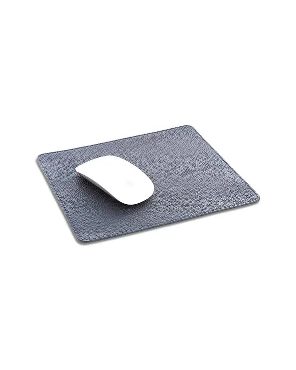 ROYCE NEW YORK Modern Leather Mouse Pad - Navy Blue
