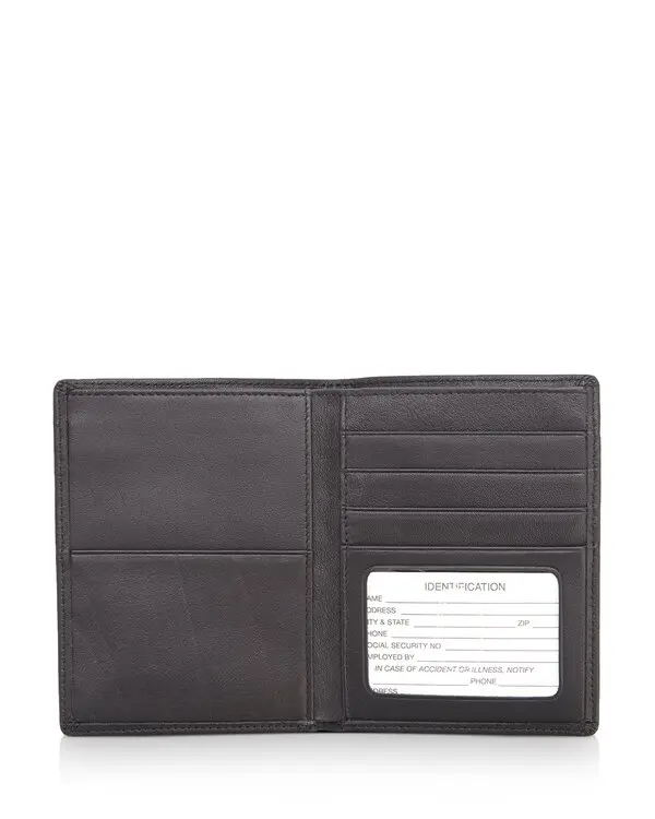 ROYCE NEW YORK Leather Rfid-blocking Passport Case & Wallet - Black