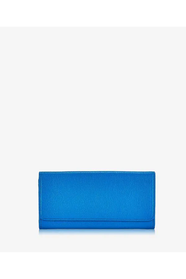 Gigi New York Large Fold-over Wallet - Blue