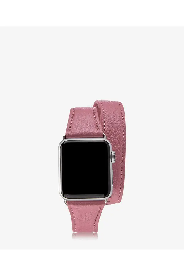 Gigi New York Small Double Wrap Apple Watch Band - Silver
