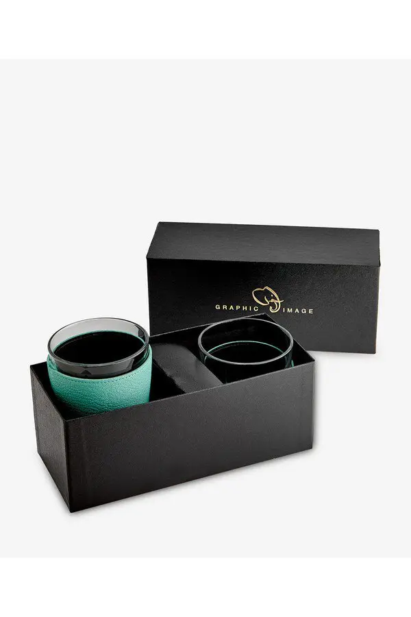 Gigi New York Leather Wrapped Glass Sets