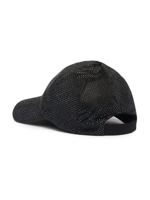 Prada Duchesse Crystal-embellished Baseball Cap - Black