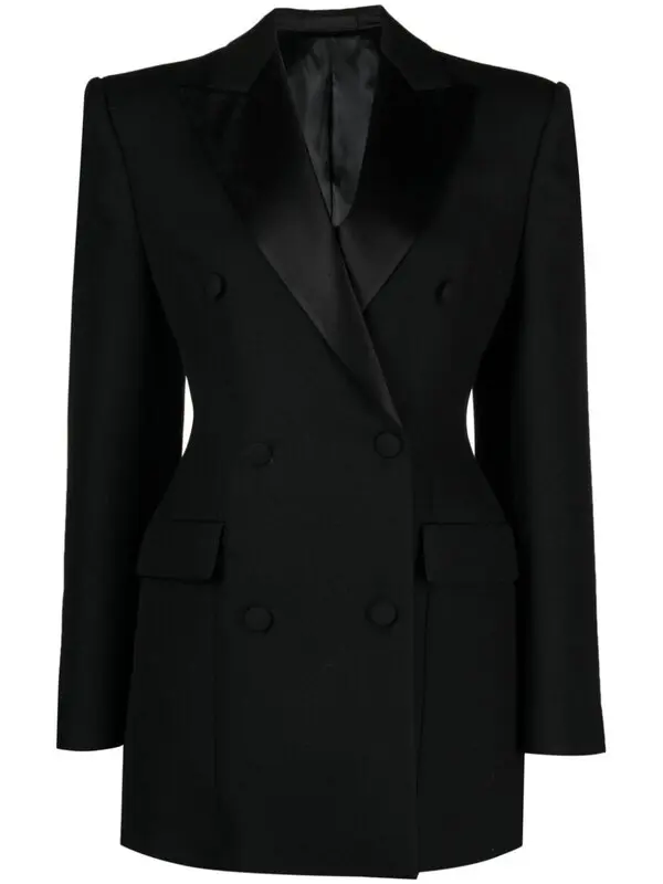 Wardrobe.NYC Fitted Waistline Double-breasted Blazer Dress