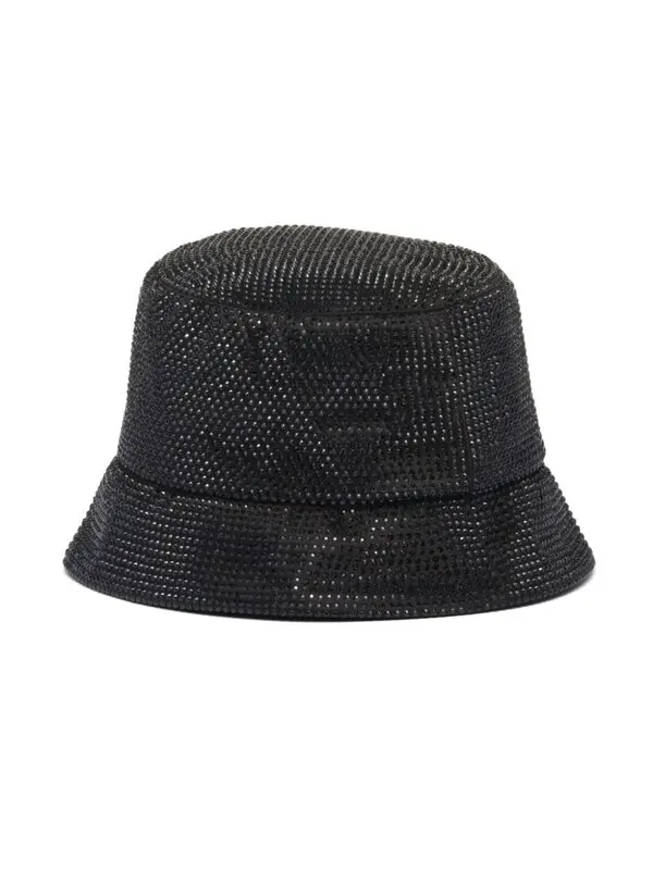 Prada Crystal-embellished Bucket Hat - Black