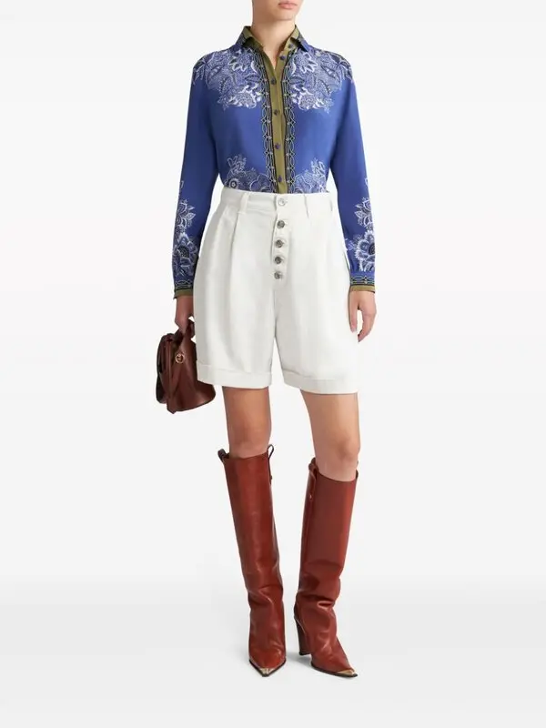 Etro Bandana Print Silk Shirt