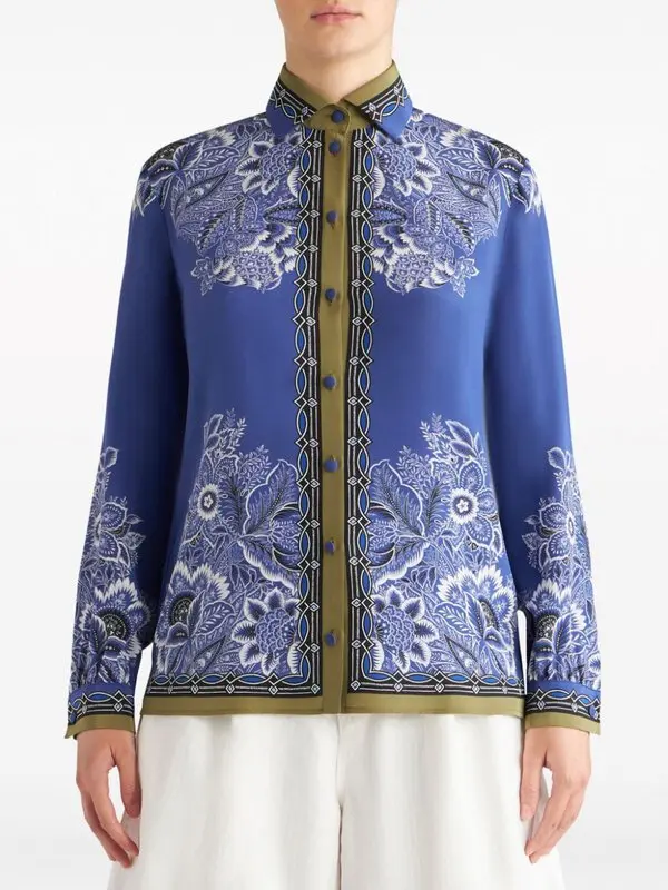 Etro Bandana Print Silk Shirt
