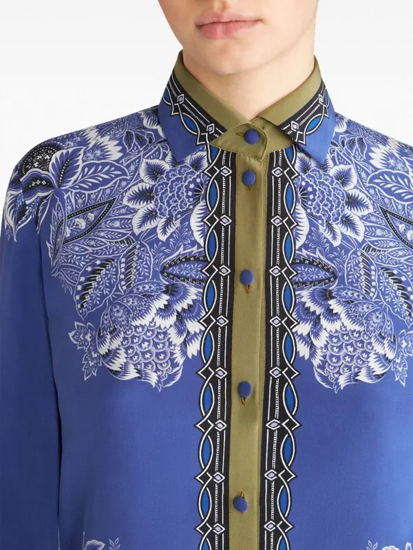 Etro Bandana Print Silk Shirt