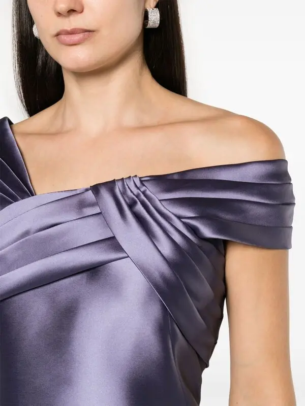 alberta ferretti draped mikado mini dress Mini dress