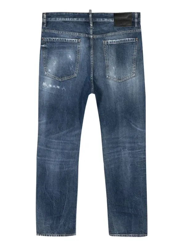 Dsquared2 Ripped Cropped Jeans - Blue