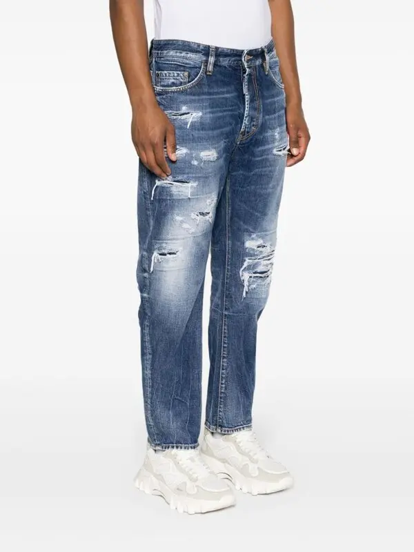 Dsquared2 Ripped Cropped Jeans - Blue