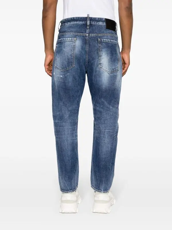 Dsquared2 Ripped Cropped Jeans - Blue