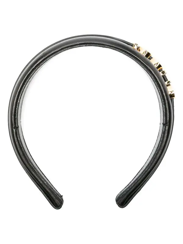 Gucci Petra Leather Headband - Black
