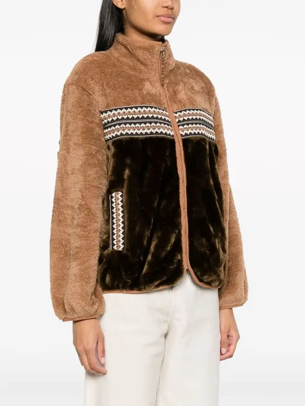 UGG Marlene Funnel-neck Fleece Jacket - Brown