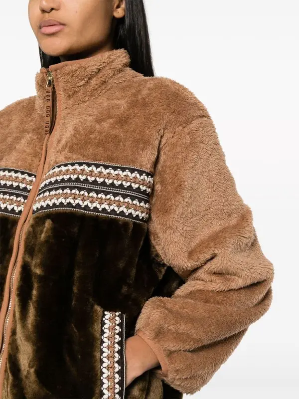 UGG Marlene Funnel-neck Fleece Jacket - Brown