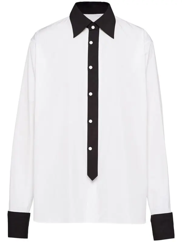 Prada Deconstructed Cotton Shirt