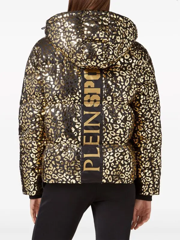 PLEIN SPORT Leopard-print Puffer Jacket