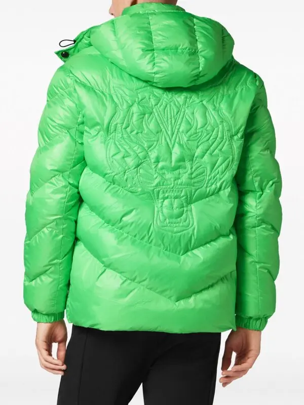 PLEIN SPORT Logo-patch Puffer Jacket - Green