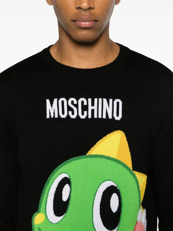Moschino Logo-jacquard Virgin Wool Jumper