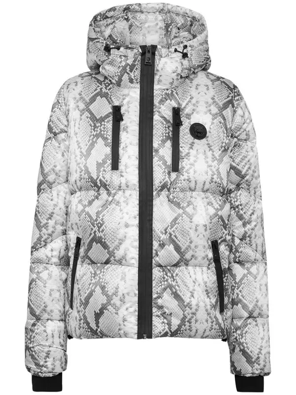 PLEIN SPORT Logo-print Puffer Jacket - Grey