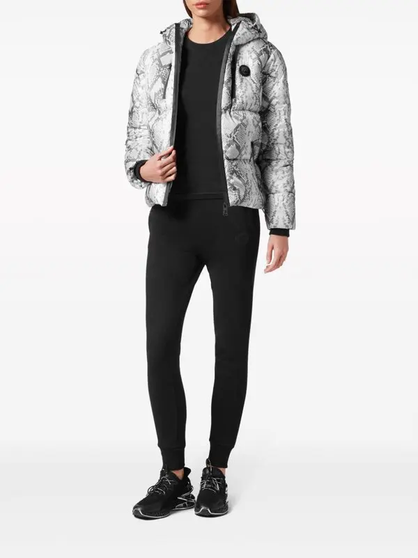 PLEIN SPORT Logo-print Puffer Jacket - Grey