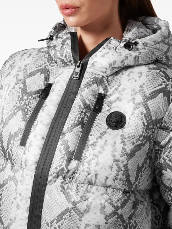 PLEIN SPORT Logo-print Puffer Jacket - Grey
