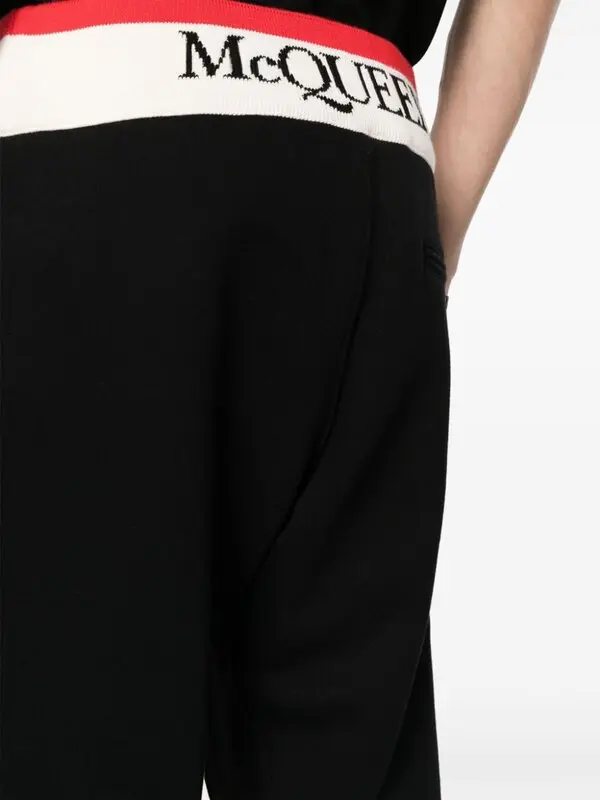 Alexander McQueen Logo-print Strap Cotton Track Pants