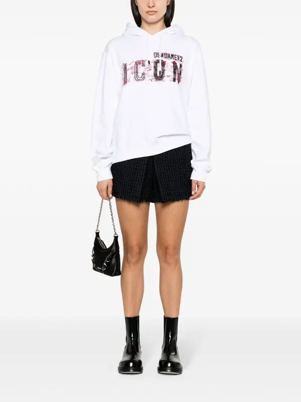 Dsquared2 Frayed-edge Tweed Shorts