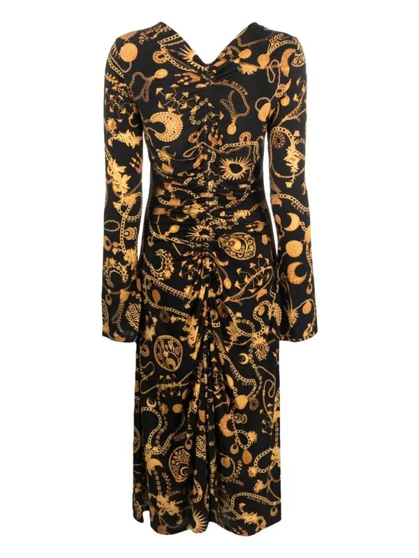 MARINE SERRE Ornament Jewellery-print Midi Dress