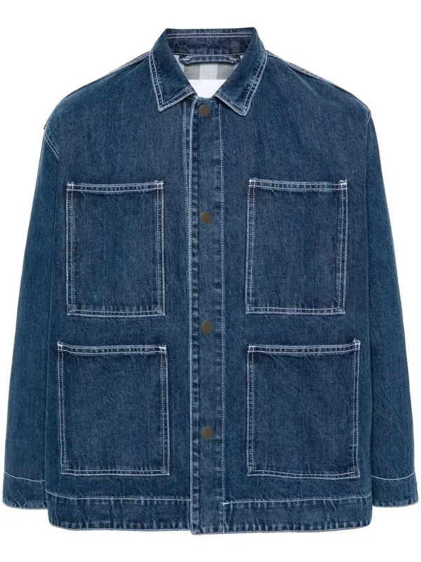 Sunnei Press-stud Denim Shirt Jacket