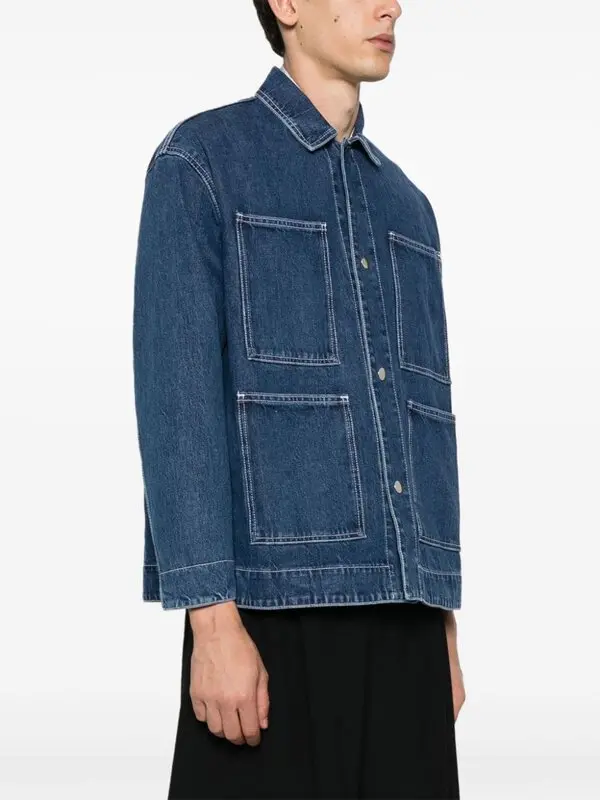 Sunnei Press-stud Denim Shirt Jacket