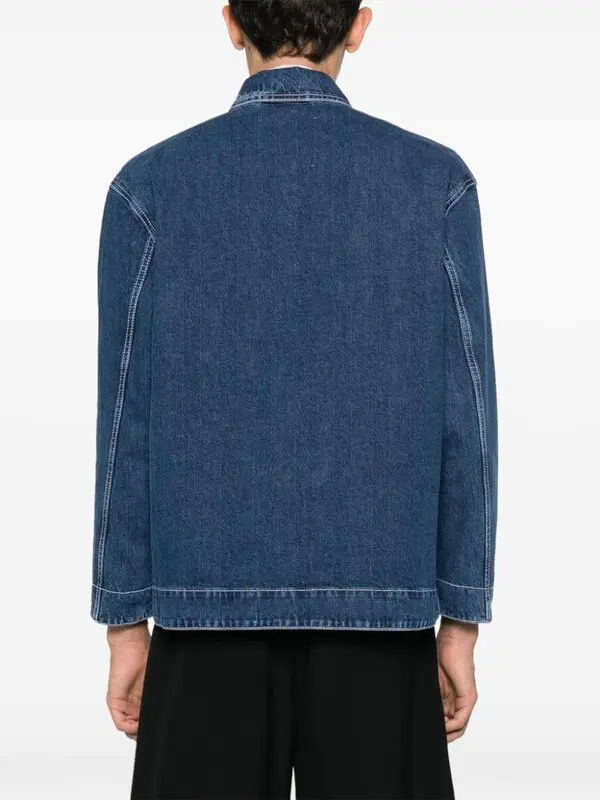 Sunnei Press-stud Denim Shirt Jacket