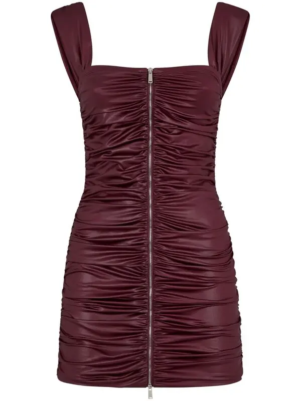 Dsquared2 Ruched Zip-up Minidress
