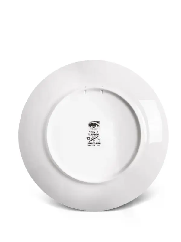 FORNASETTI Tema E Variazioni N82 Decorative Plate - Black