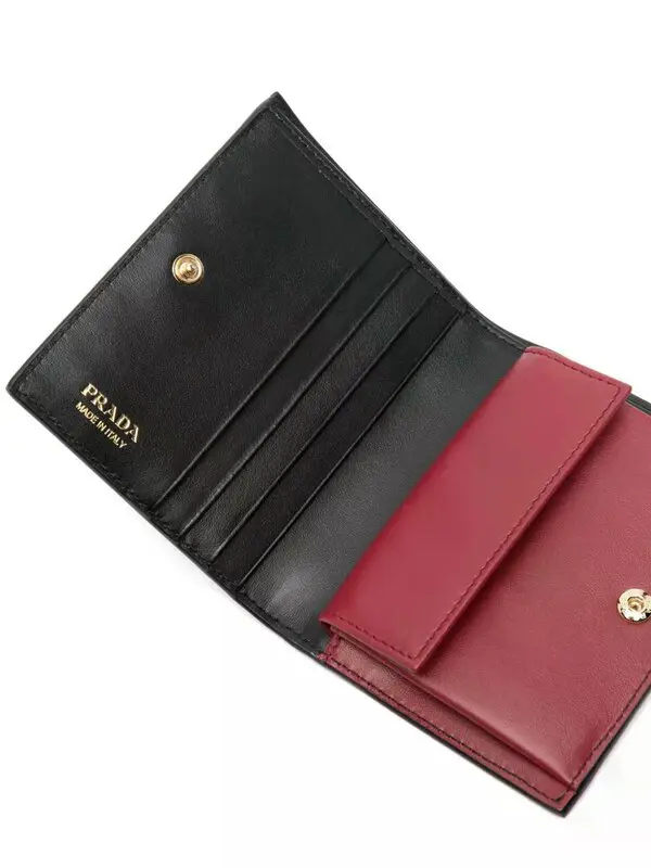 Prada Triangle-logo Patent Leather Wallet