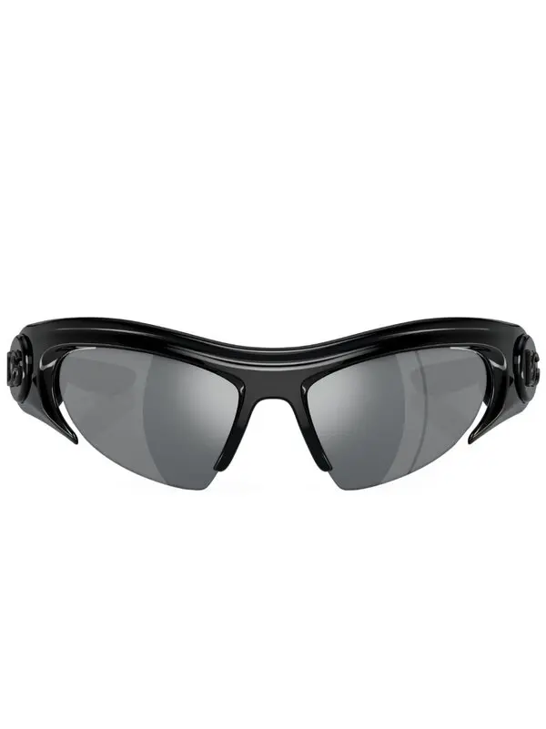 Dolce & Gabbana Aviator-frame Mirrored Sunglasses - Black