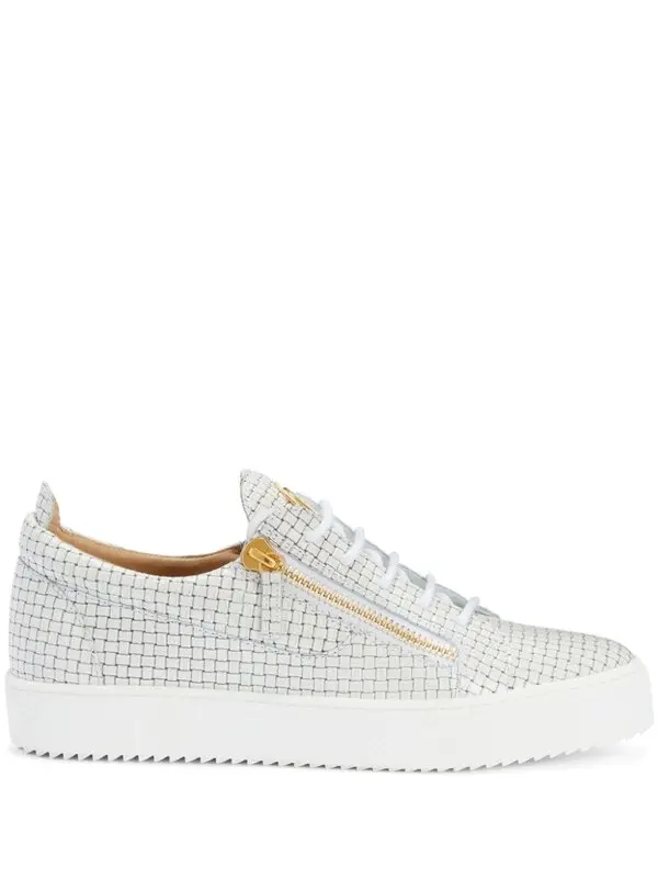 GIUSEPPE ZANOTTI Frankie Double-zip Low-top Sneakers - White