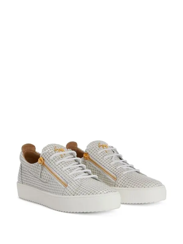 GIUSEPPE ZANOTTI Frankie Double-zip Low-top Sneakers - White