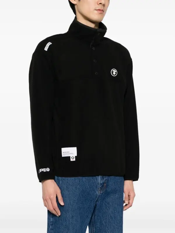 AAPE BY *A BATHING APE® Logo Appliqué Roll-neck Sweatshirt