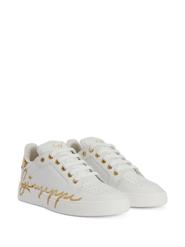 GIUSEPPE ZANOTTI Metallic Leather Sneakers