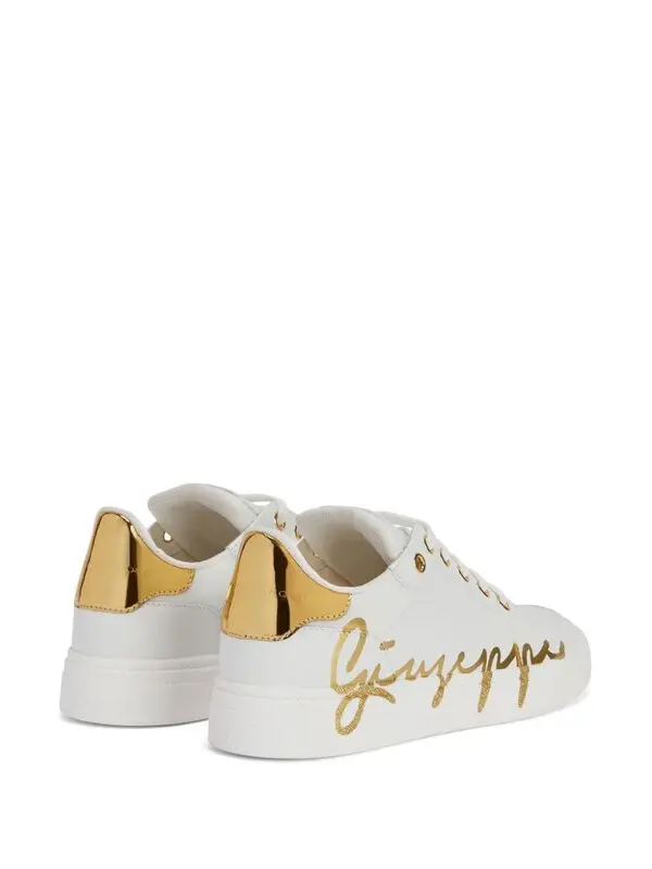 GIUSEPPE ZANOTTI Metallic Leather Sneakers