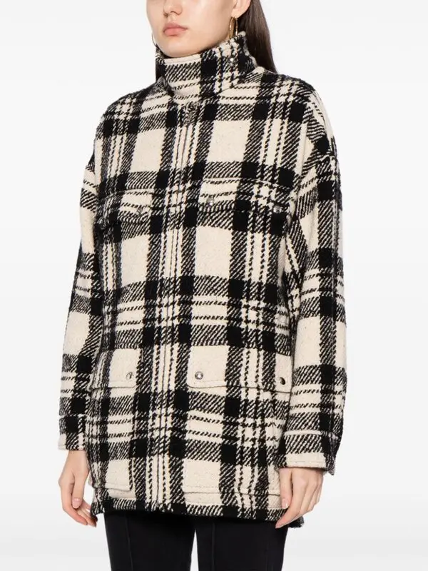 IRO PARIS Bielo Checked Coat