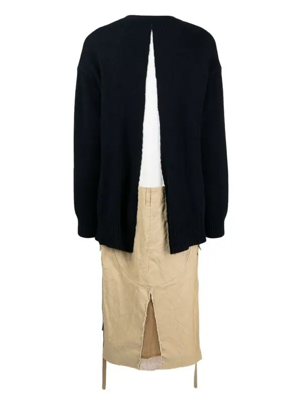 Undercover Colour-block Layered Maxi Coat