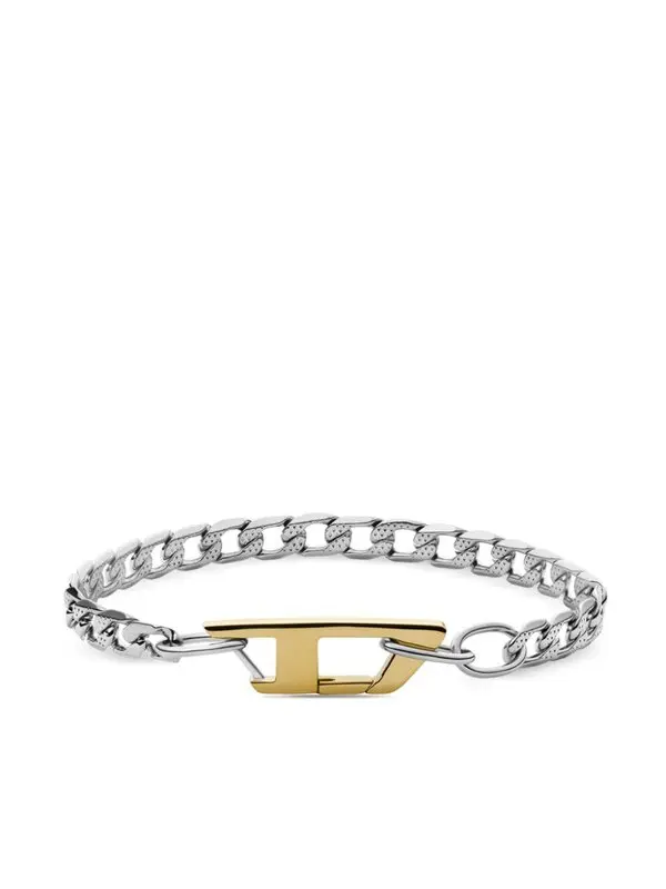 DIESEL® Dx1338 Logo-plaque Bracelet - Silver | Editorialist