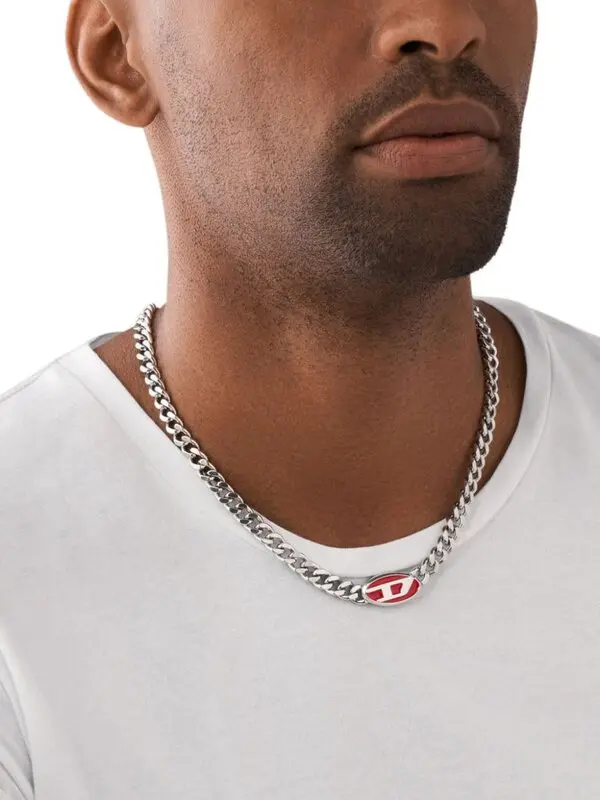 DIESEL® Logo-plaque Necklace