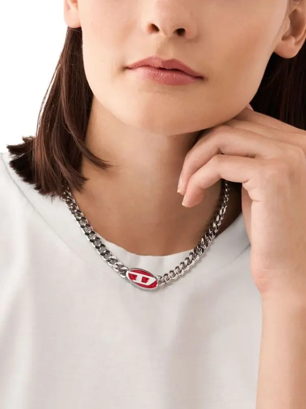 DIESEL® Logo-plaque Necklace