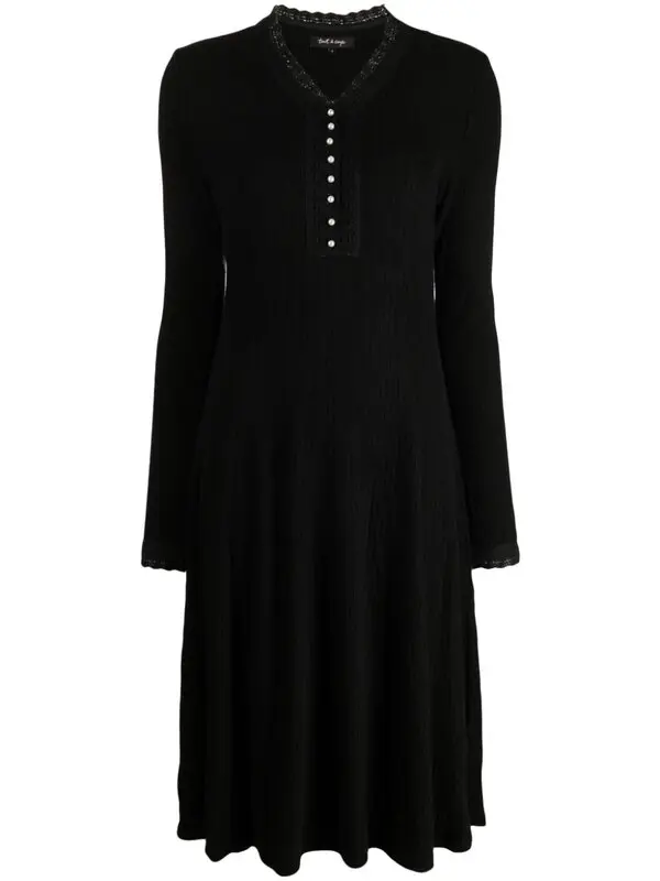 TOUT A COUP Ribbed Knit Midi Dress