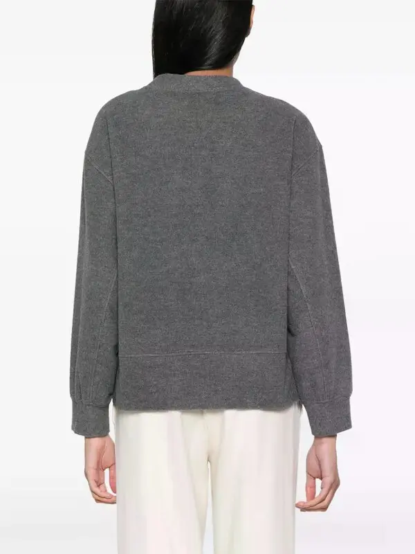 Peserico Sequin-embellished Crew-neck Sweatshirt - Grey