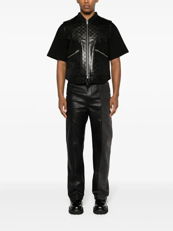 MISBHV Monogram-embossed Leather Vest