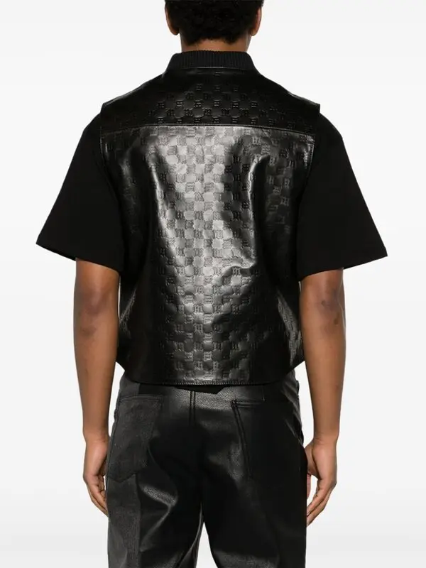 MISBHV Monogram-embossed Leather Vest