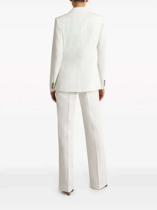 Etro Slub-texture Double-breasted Blazer - White